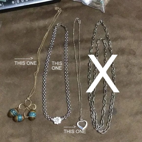 unbranded | Jewelry | Necklace Bundle 2 Silver Metal Gold Metal Necklaces Jewelry Bundle Jb ...